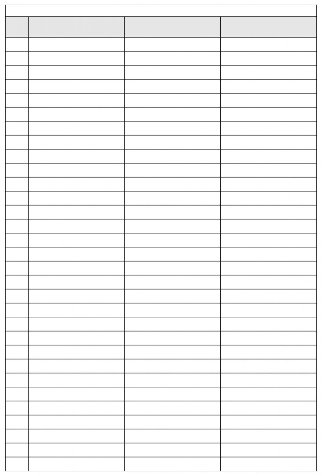 printable blank 3 column chart with lines - All FREE Printables