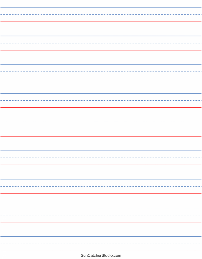 primary lined paper template - All FREE Printables