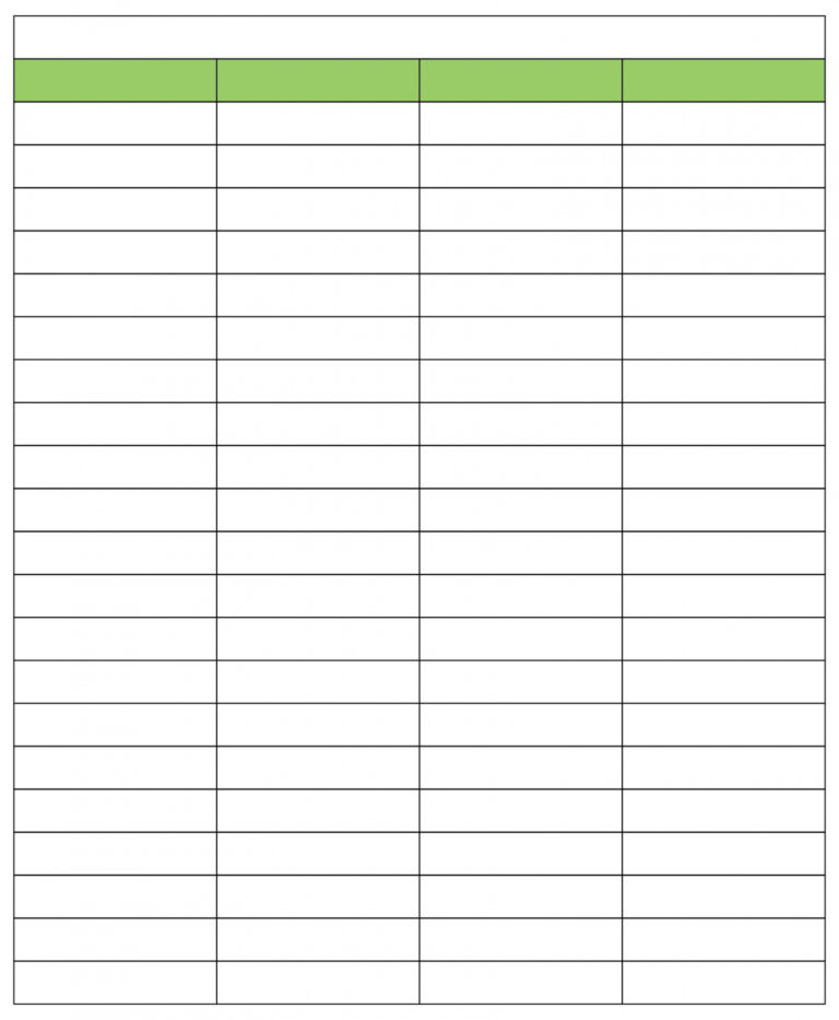 free printable blank column chart - All FREE Printables