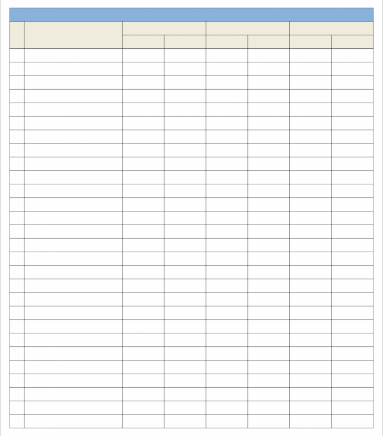 printable blank 6 column chart template - All FREE Printables