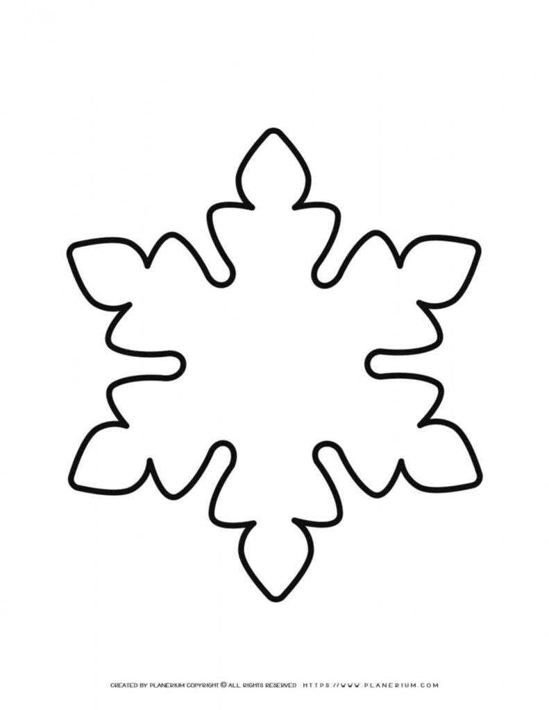 snowflake outline printable - All FREE Printables