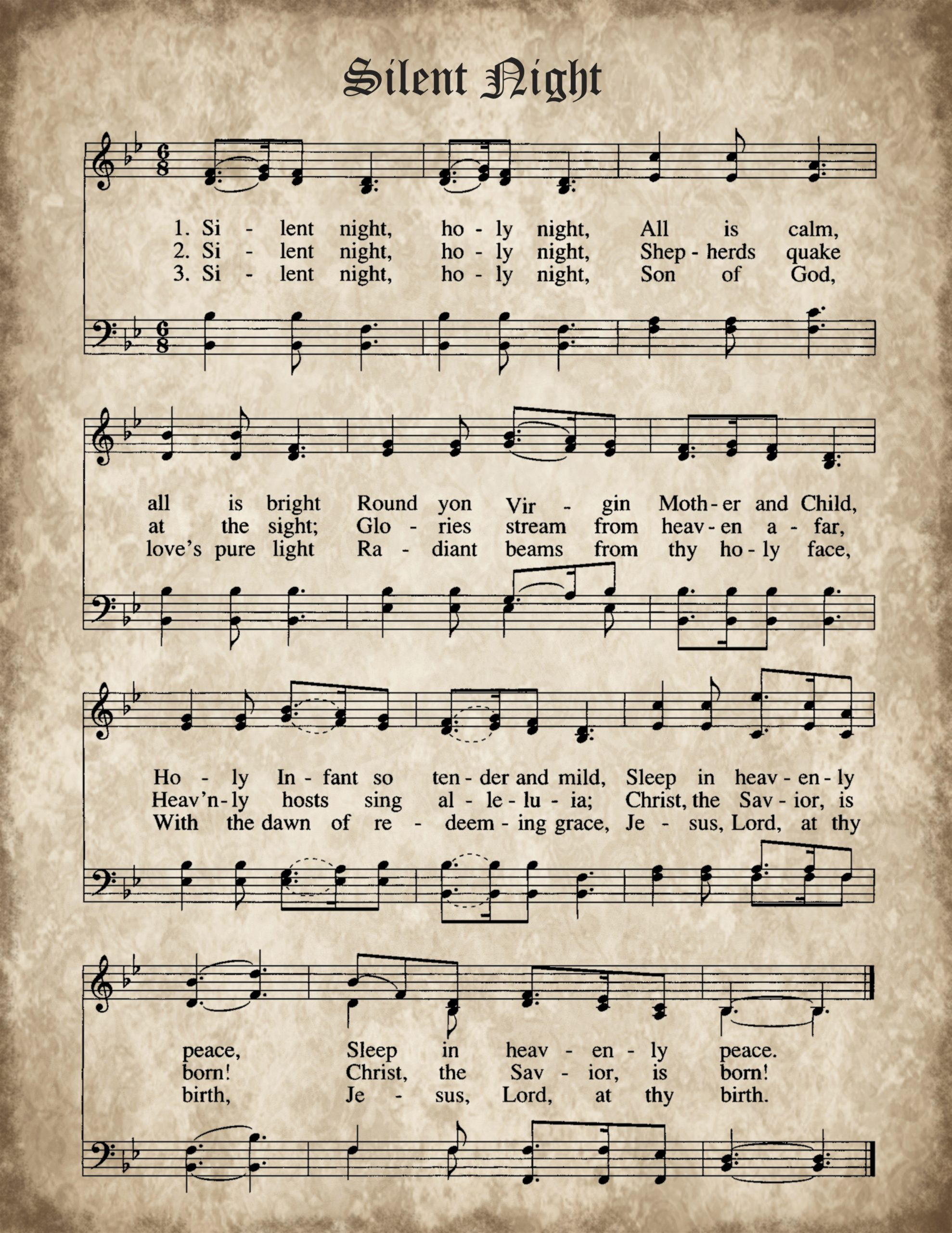 Old Fashioned Free Printable Vintage Christmas Sheet Music | All FREE ...