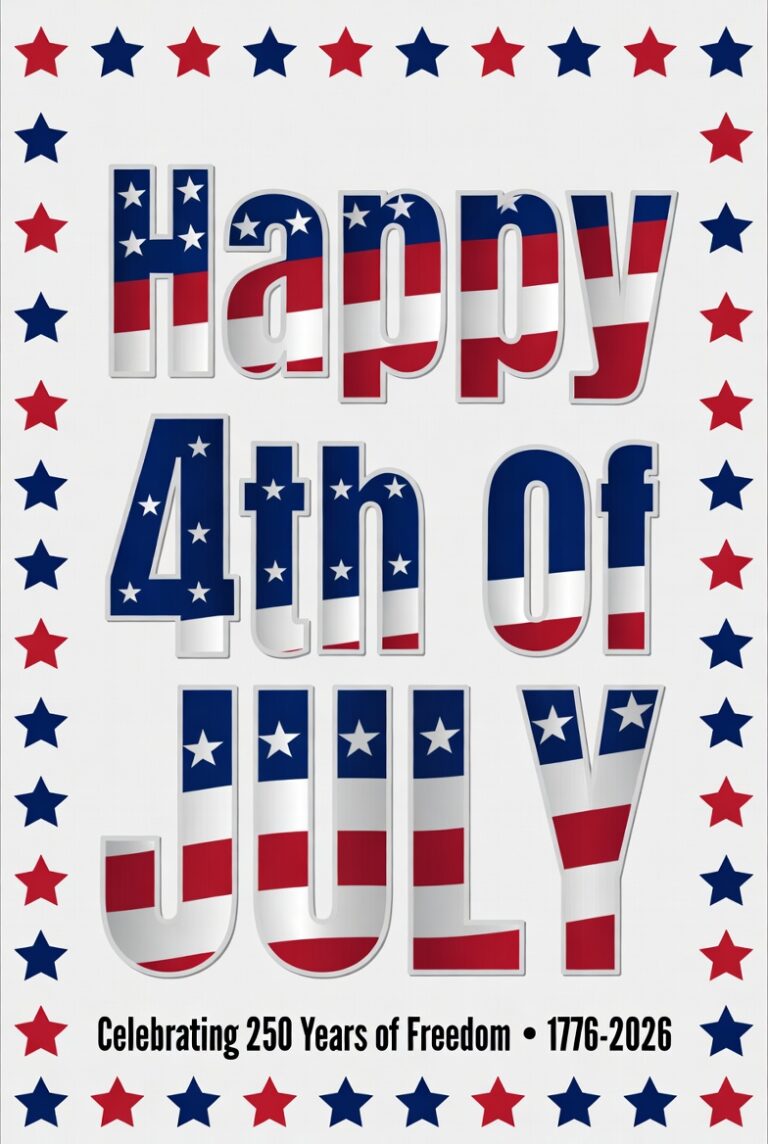 Free Printable Happy 4th of July Signs 2026 | 4 Designs